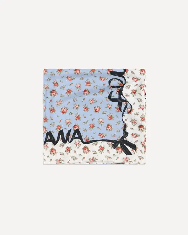 Dolce & Gabbana Silk Scarf With Rose Print