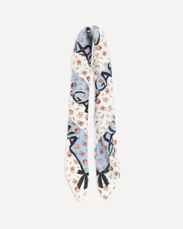 Dolce & Gabbana Silk Scarf With Rose Print