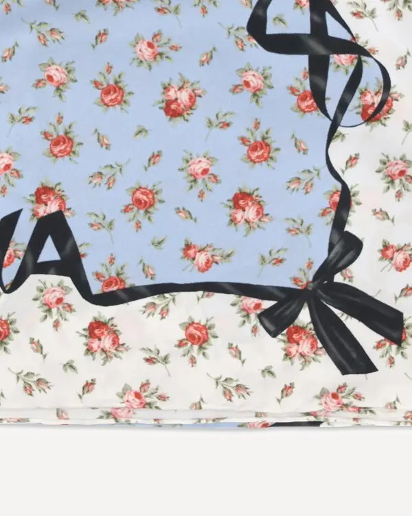 Dolce & Gabbana Silk Scarf With Rose Print