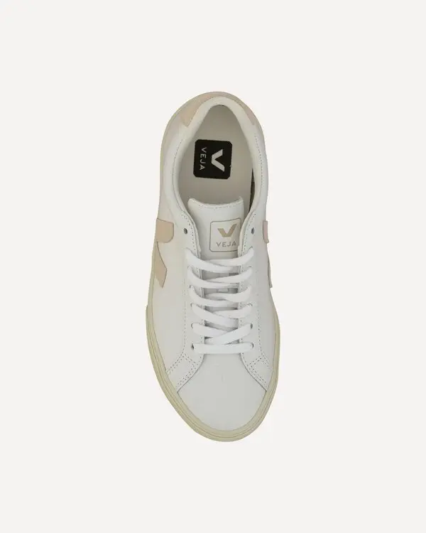 VEJA Esplar Leather Lace Up Sneakers - White