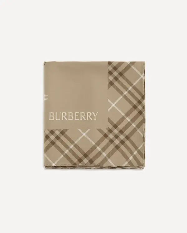 Burberry Silk Scarf With Archive Equestrian Knight