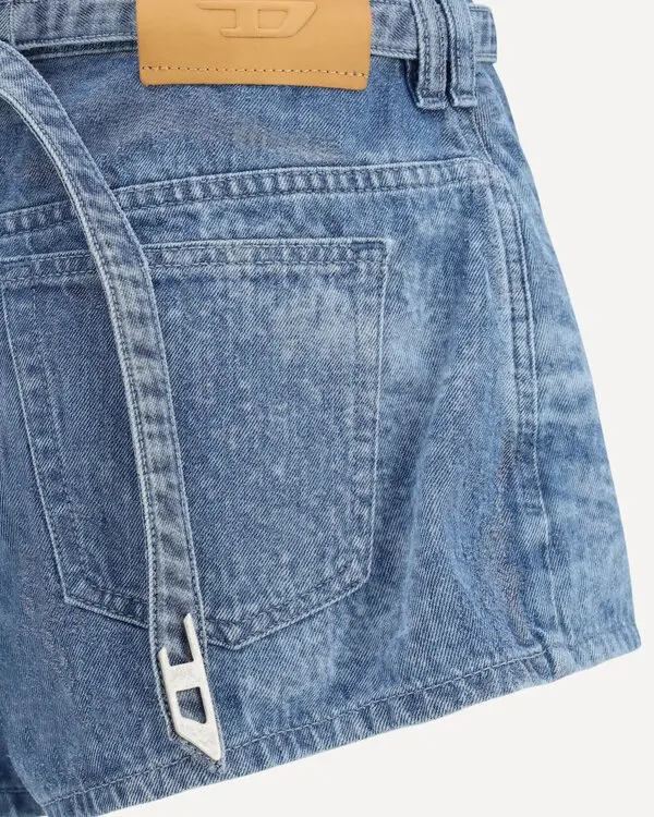 DIESEL® Cotton Shorts With Distressed Finish