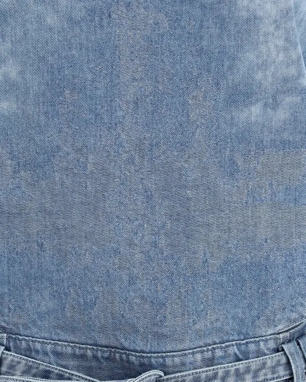 DIESEL® De-sayra Denim Top With Open Back - Blue