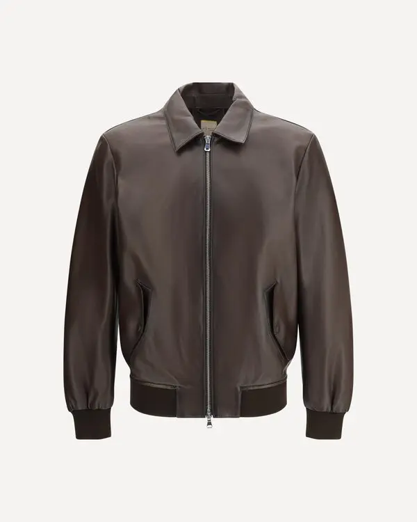 ANDREA D'AMICO Leather Bomber Jacket
