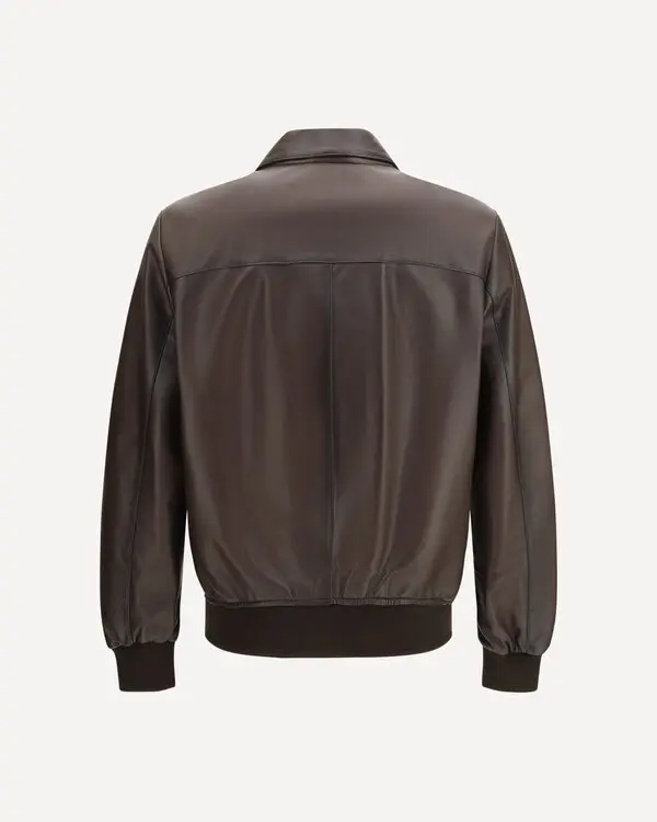ANDREA D'AMICO Leather Bomber Jacket