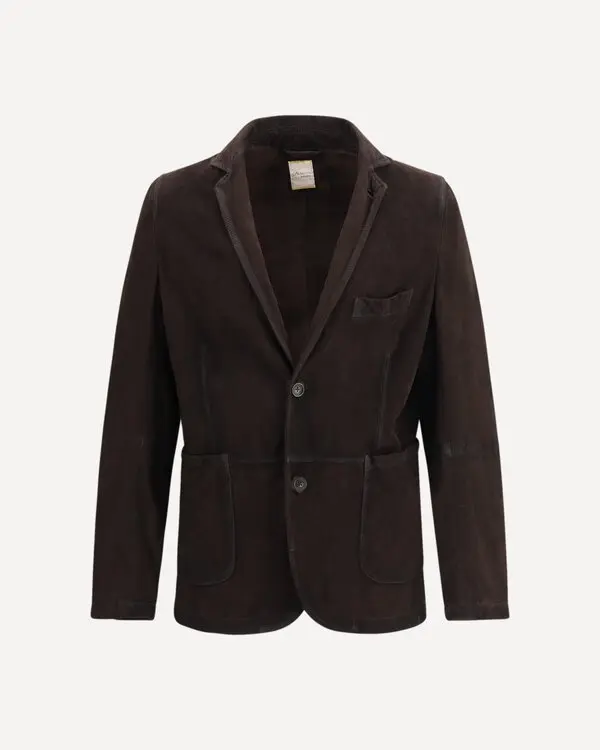 ANDREA D'AMICO Suede Single-breasted Jacket