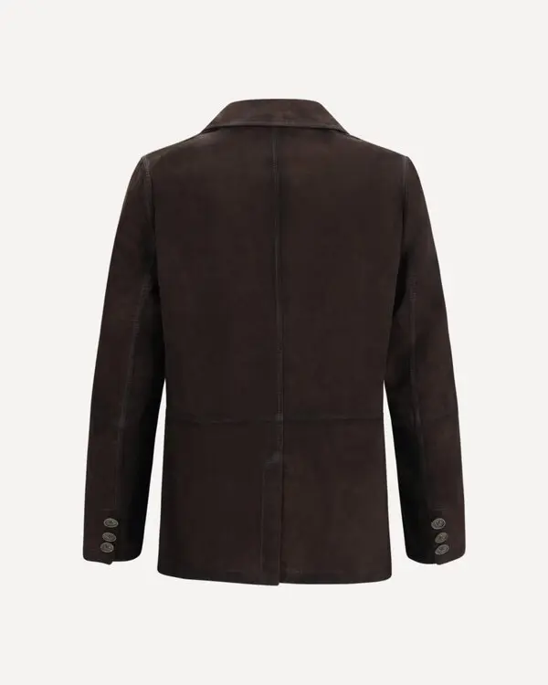 ANDREA D'AMICO Suede Single-breasted Jacket
