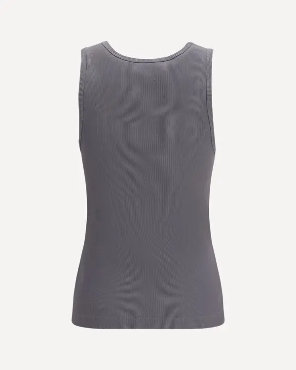 Dolce & Gabbana Ribbed Graphic Tank Top