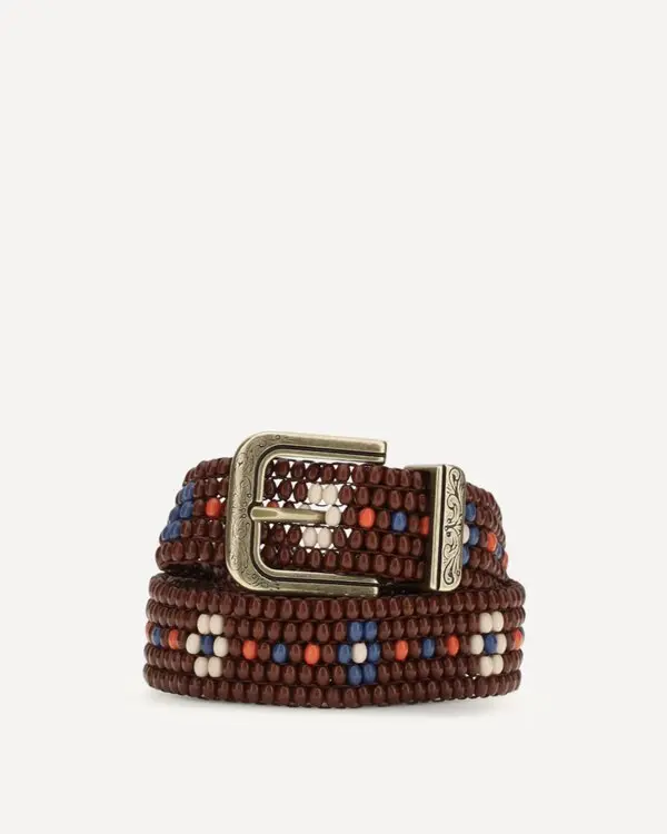 Etro Beaded Belt With Floral Motif - Multicolour