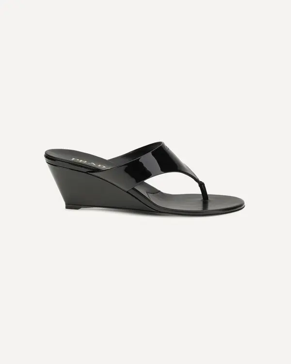Prada Leather Thong Sandals