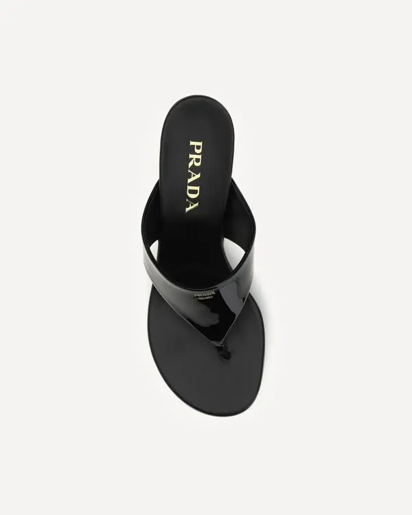 Prada Leather Thong Sandals