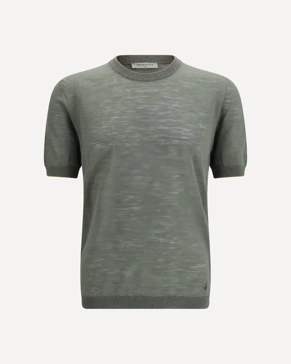 BROOKSFIELD Short-sleeved Linen Blend Shirt