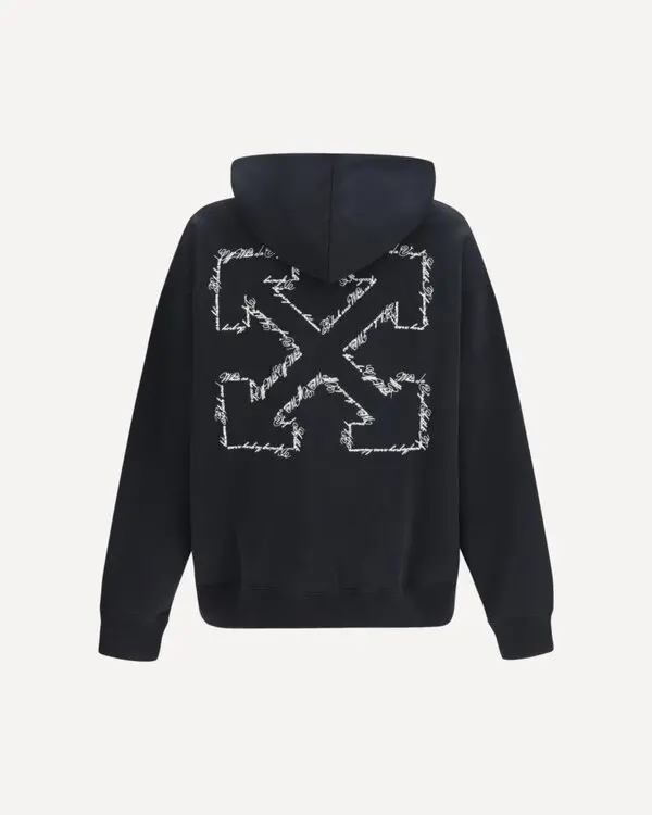 Off-White Script Arrow Diagonal Skate Hoodie - Black