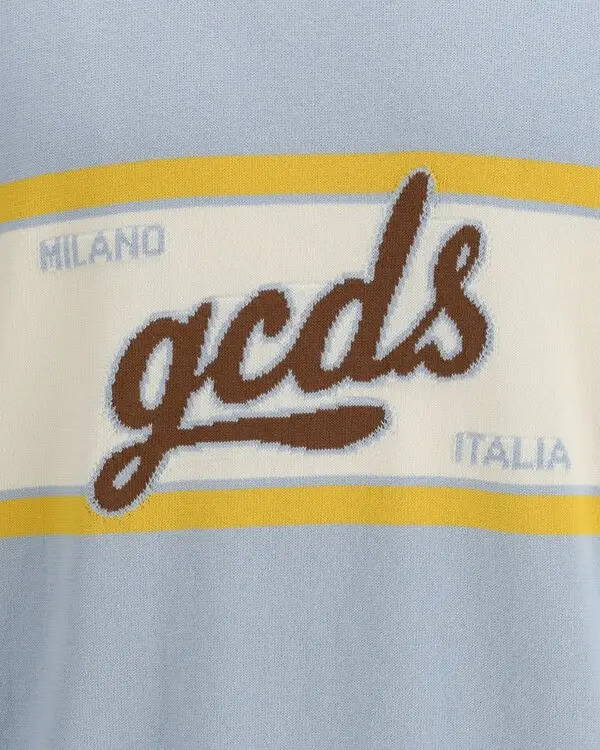 Gcds Logo Script Crewneck With Short Sleeves Ale