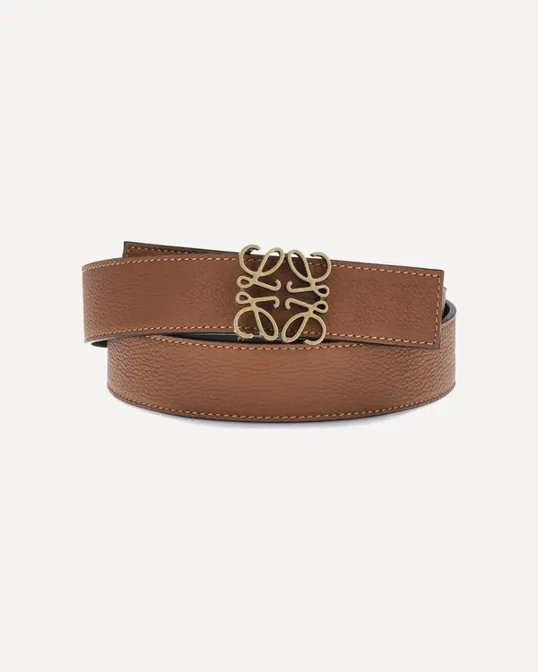 Loewe Anagram Reversible Belt - Brown