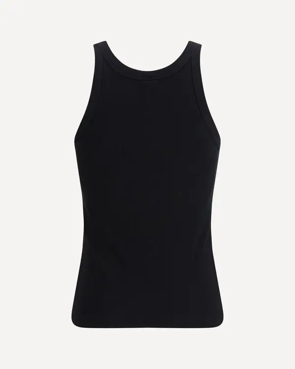 TOTEME Ribbed Cotton Tank Top - Black