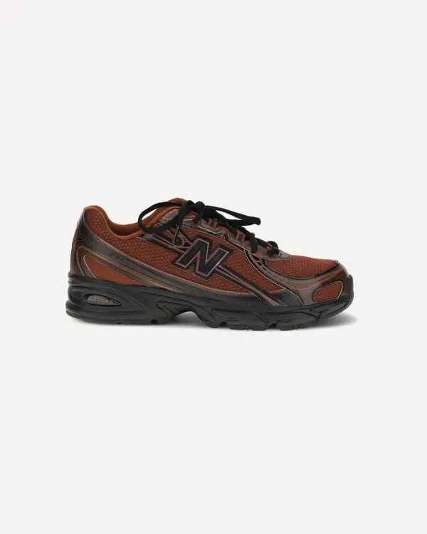 NEW BALANCE 740 Leather Detail Mesh Sneakers - Brown