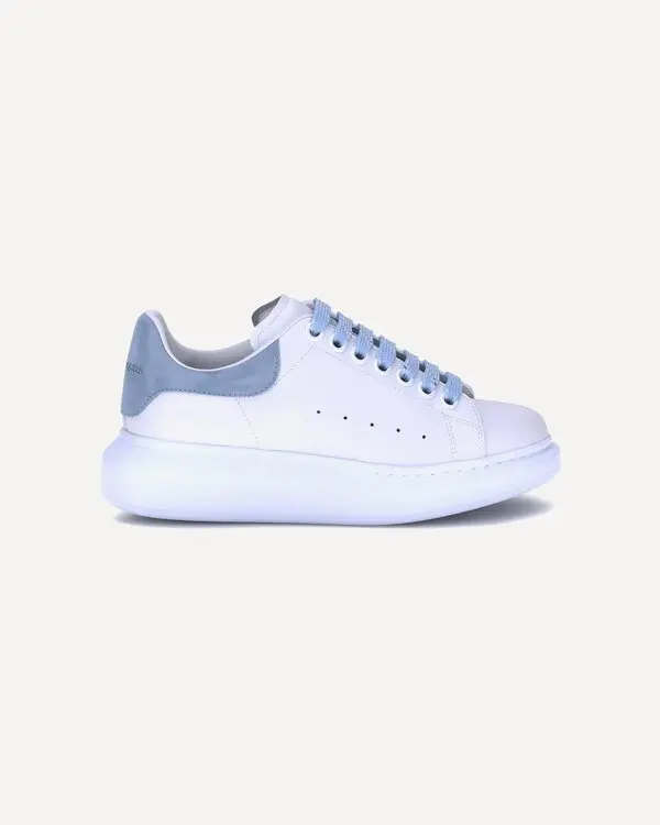 Alexander McQueen Leather Platform Sneakers - Light Blue
