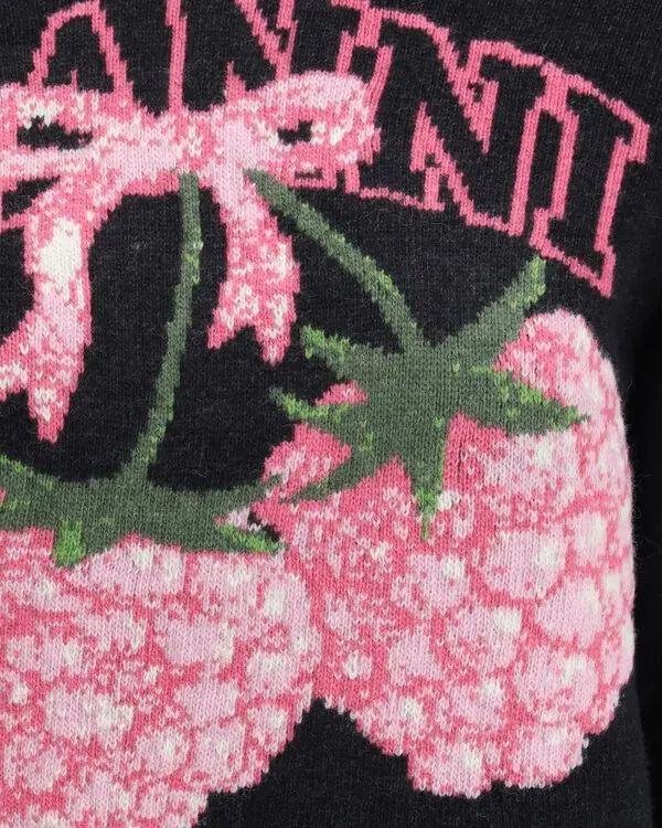 GANNI Graphic Raspberry Detail Sweater