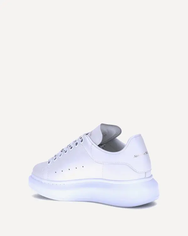 Alexander McQueen Leather Platform Sneakers - White