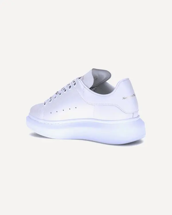 Alexander McQueen Leather Platform Sneakers - White