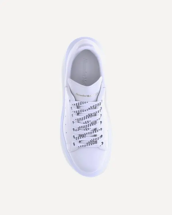 Alexander McQueen Leather Platform Sneakers - White
