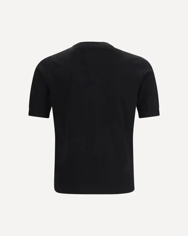 Prada C-neck Knit In Cotton - Black