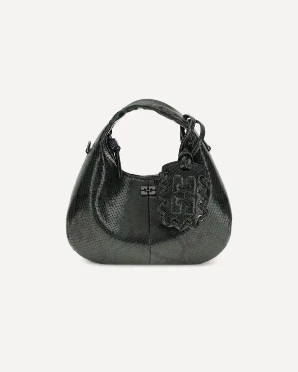 GANNI Mini Snake Effect Handbag With Butterfly Logo Detail