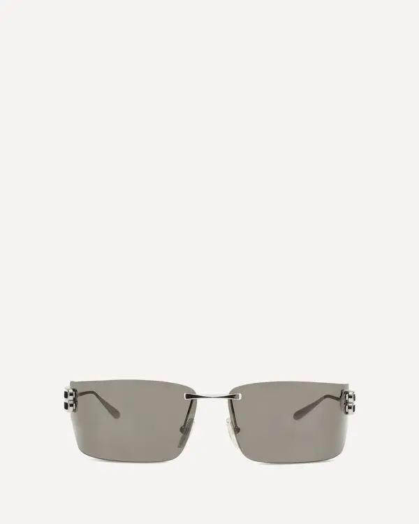 Balenciaga Rimless Square Sunglasses - Silver