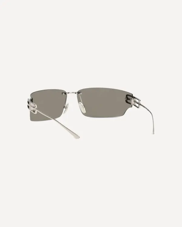 Balenciaga Rimless Square Sunglasses - Silver