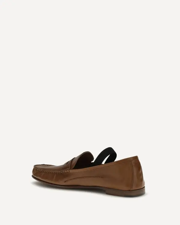 Versace Leather Loafers With Medusa Logo Plaque - Brown
