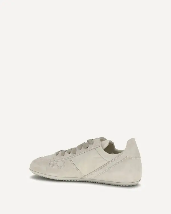 Rick Owens Fabric And Leather Lace-up Sneakers