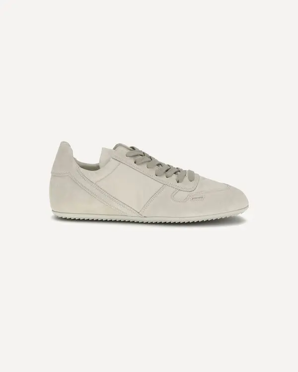 Rick Owens Fabric And Leather Lace-up Sneakers