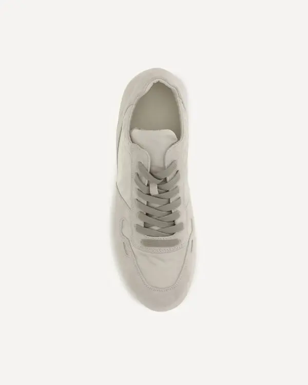 Rick Owens Fabric And Leather Lace-up Sneakers