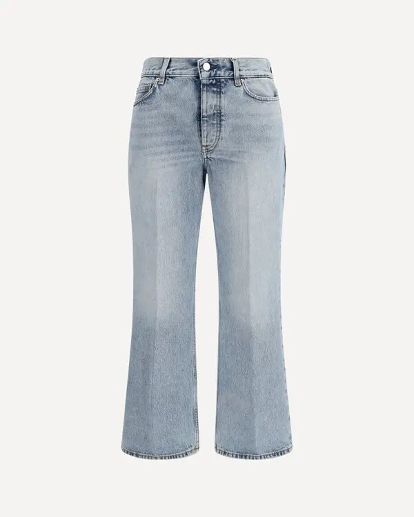 TOTEME Cotton Flared Jeans With Button Fastening