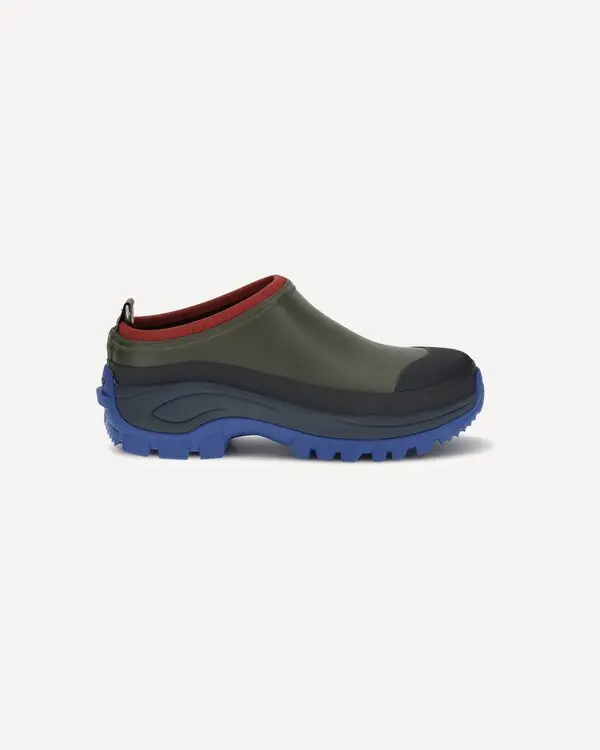 Barbour X Paul Smith Rubber Mules With Lug Sole