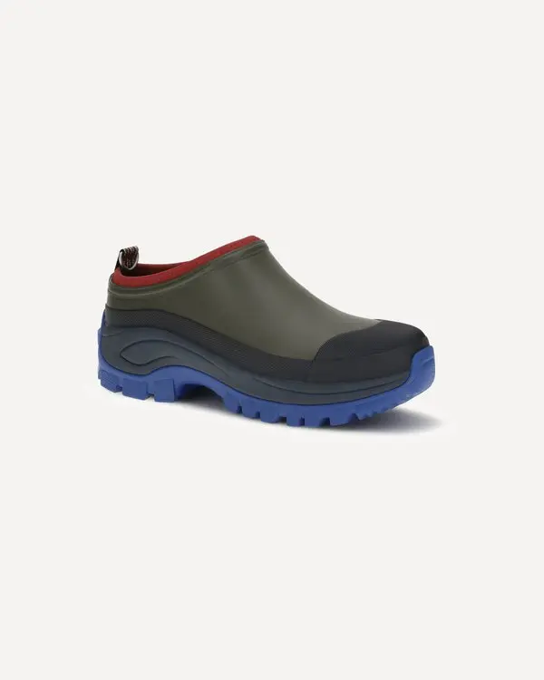 Barbour X Paul Smith Rubber Mules With Lug Sole