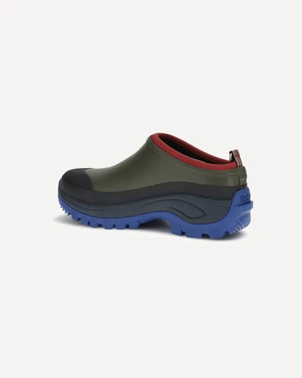 Barbour X Paul Smith Rubber Mules With Lug Sole