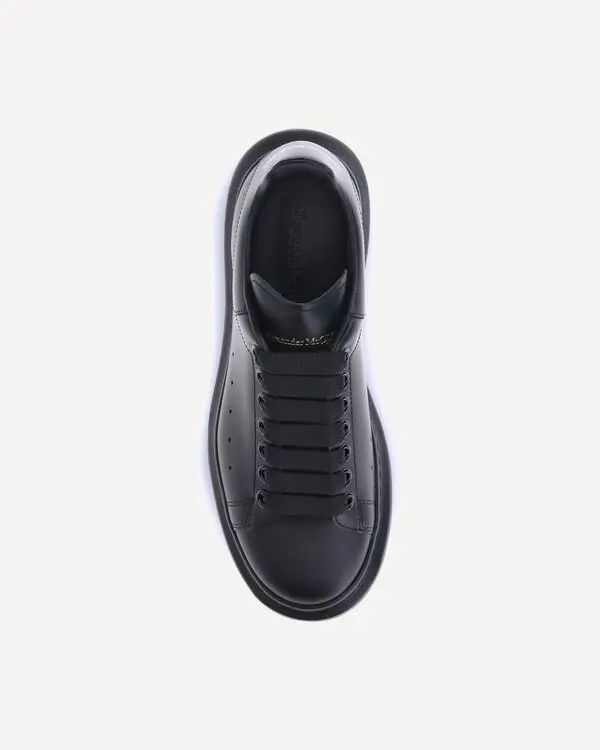 Alexander McQueen Leather Sneakers With Platform Sole - Black