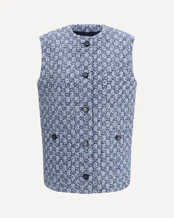 Gucci Gg Tweed Vest