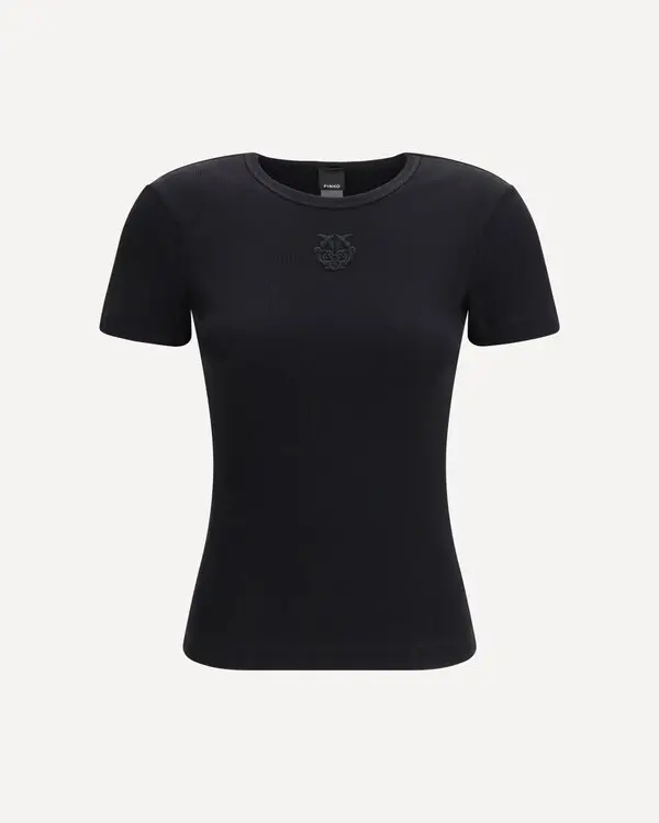 Pinko Brugherio T-shirt With Embroidered Love Birds Logo