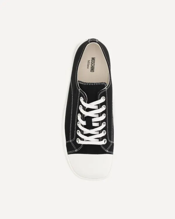 Moschino Canvas Couture Lace-up Sneakers