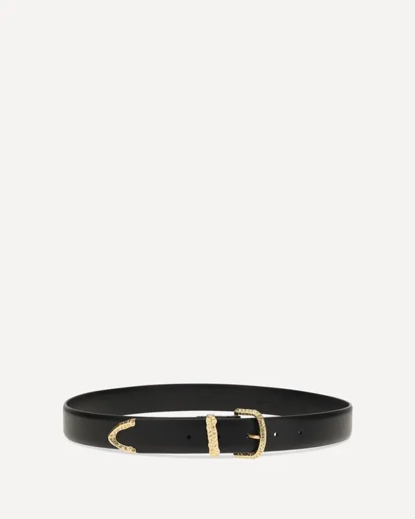 Pinko Leather Belt With Decorated Buckle