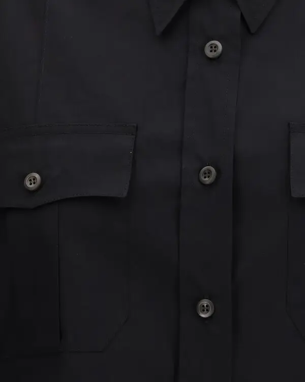 Prada Short-sleeve Poplin Shirt With Classic Collar