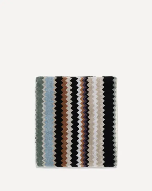 Missoni Zig Zag Patterned Cotton Towel Sex - Brown