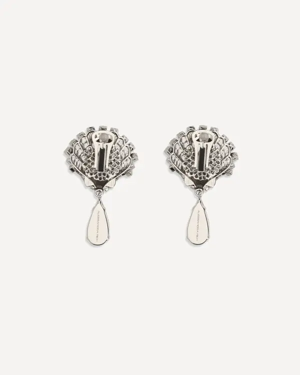Alessandra Rich Crystal Embellished Drop Earrings