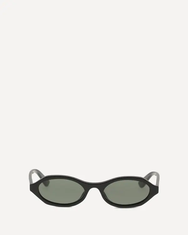 Alexander McQueen Geometric Oval Sunglasses - Black