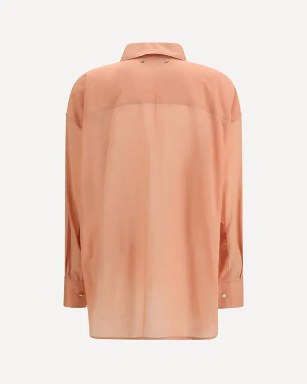 GOLDEN GOOSE Oversized Cotton Shirt With Pleated Bib