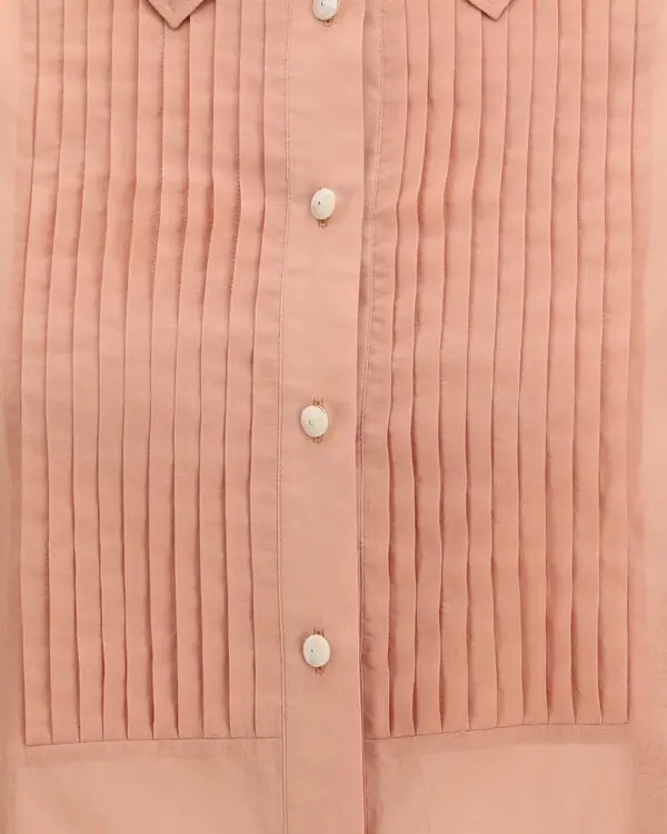 GOLDEN GOOSE Oversized Cotton Shirt With Pleated Bib