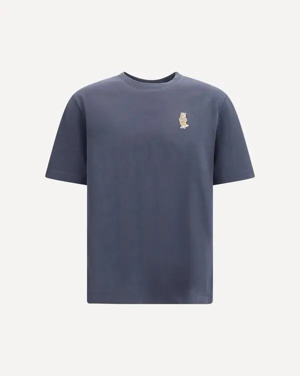Maison Kitsuné T-shirt In Organic Cotton With Dressed Fox Application Ale